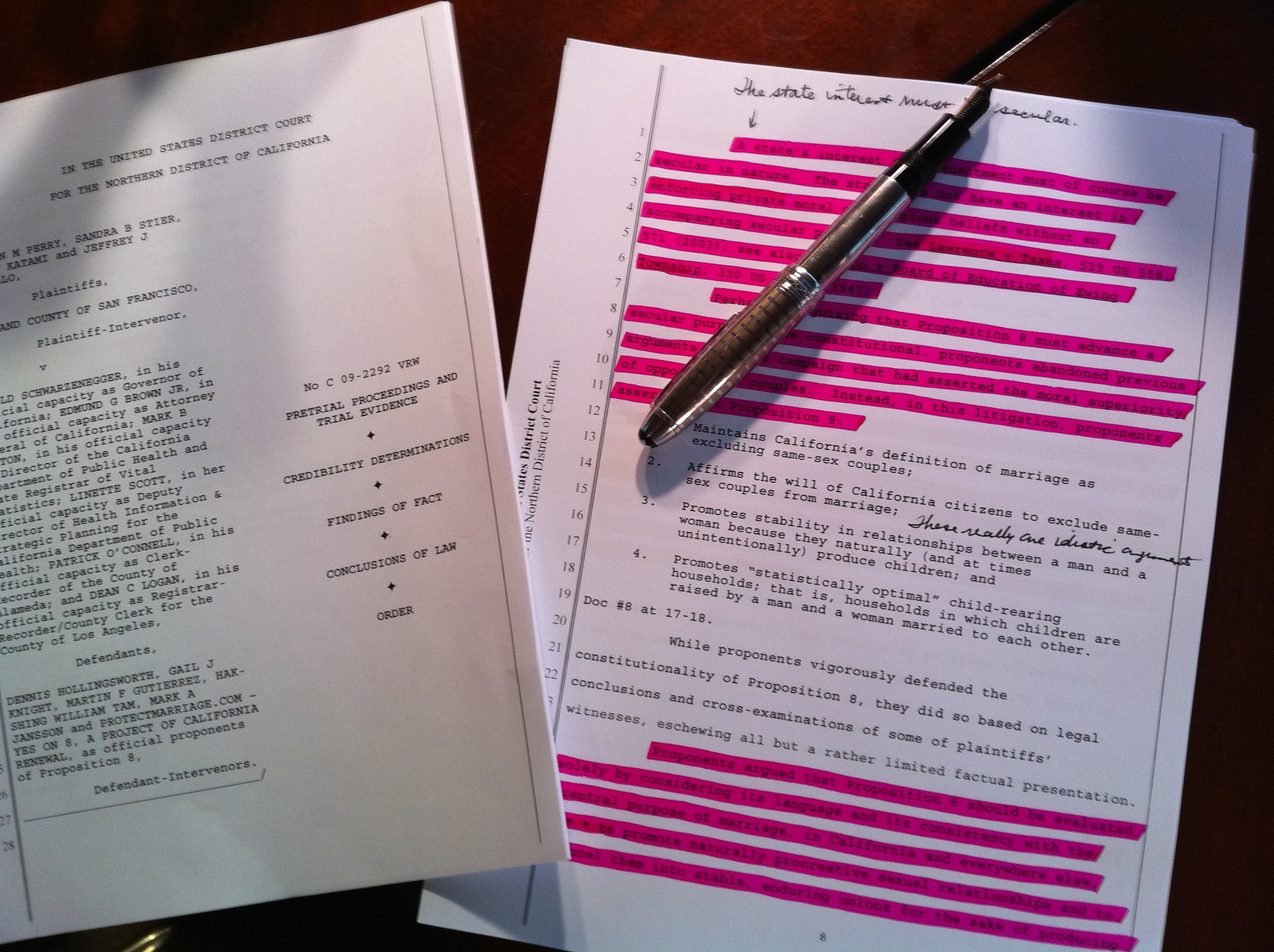 Judge Vaughn Walker Quotes Proposition 8: Ruling Excerpts From U.S.